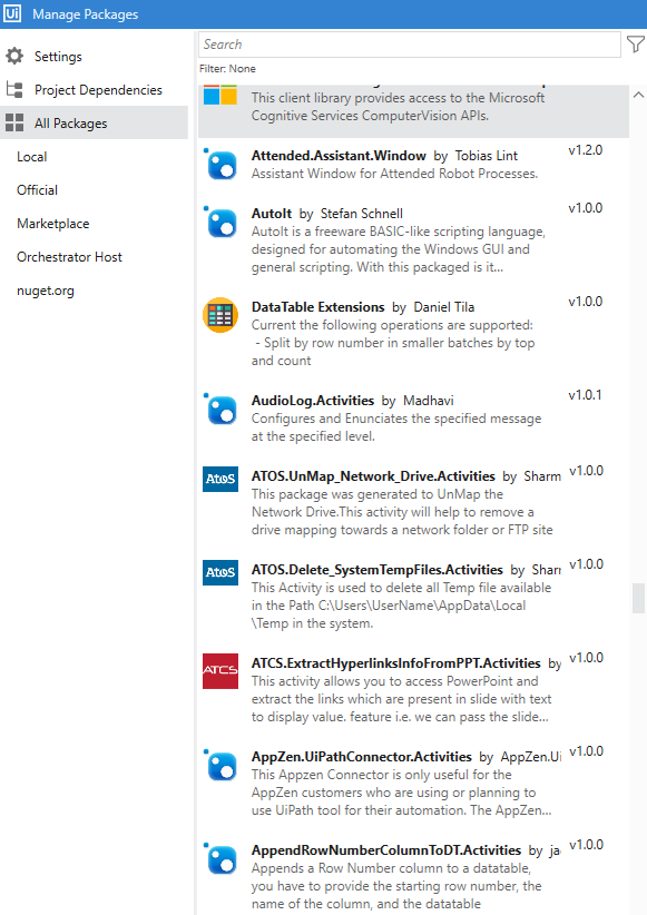Installation of UiPath, Packages in UiPath and Creation of new project