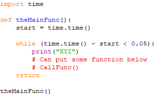 Break/exit/skip a function/code line after a certain time