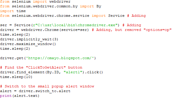 Selenium and pop-up windows