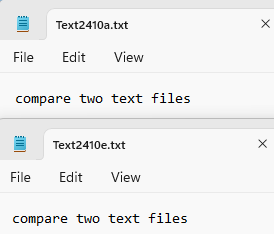 Compare/check if two text files have the same contents