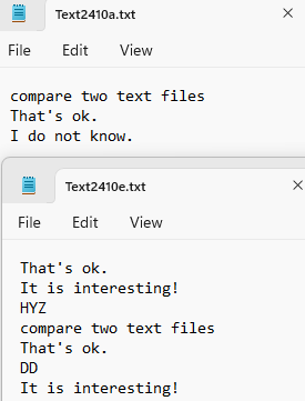 Compare/check if two text files have the same contents
