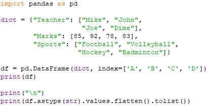 Convert Dataframe Row/Column into a Comma Separated String