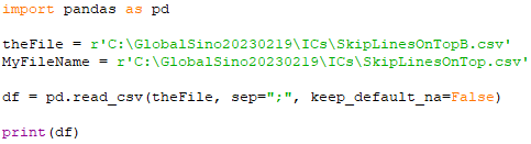 Skip/replace empty cells/NaN value from DataFrame/CSV file