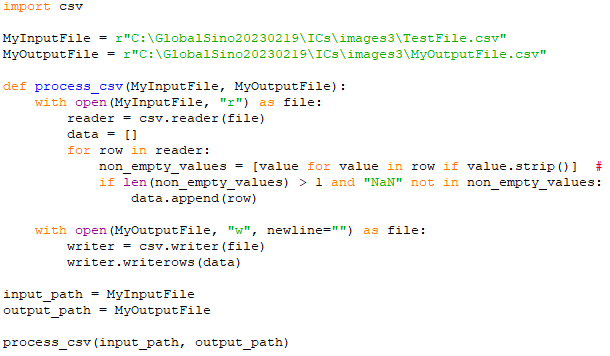 Skip/replace empty cells/NaN value from DataFrame/CSV file