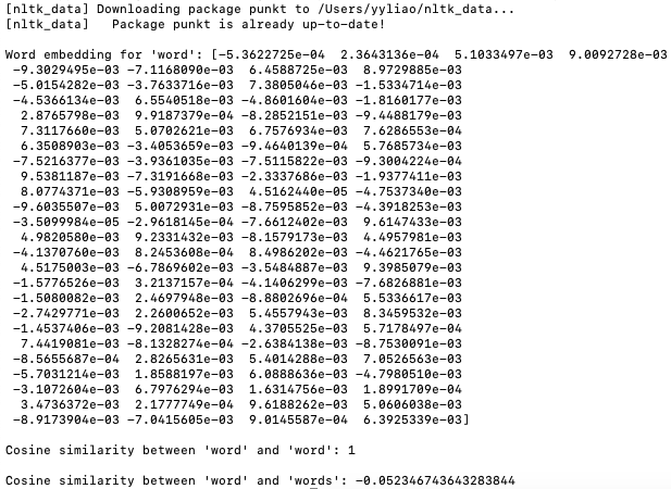 Word2Vec with Gensim