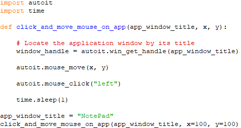 Automation of Mouse Movements and Clicks (comparison among pyautogui, pygetwindow, pydirectinput ...