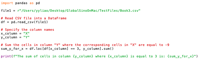 sum and percentage for csv