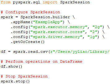Configuring Spark