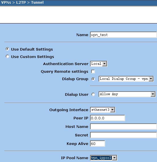 P2TP VPN Client to P2TP VPN Gateway configuration